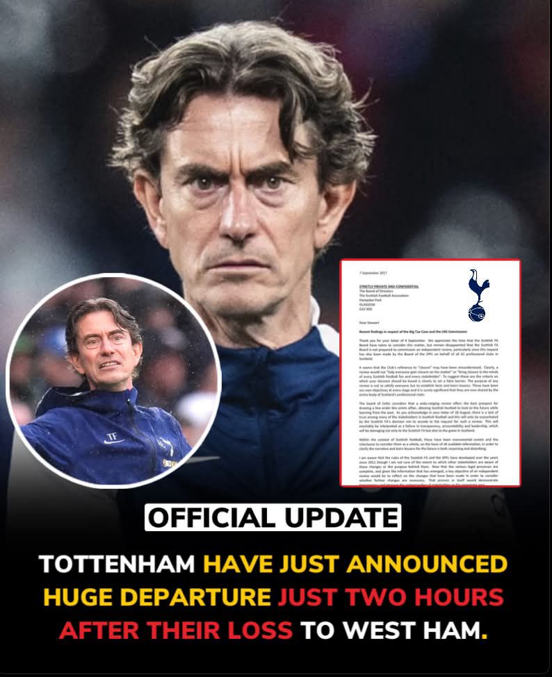 🚩🔻SPURS CHAOS AFTER FULL-TIME: Tottenham have CONFIRMED a major ...